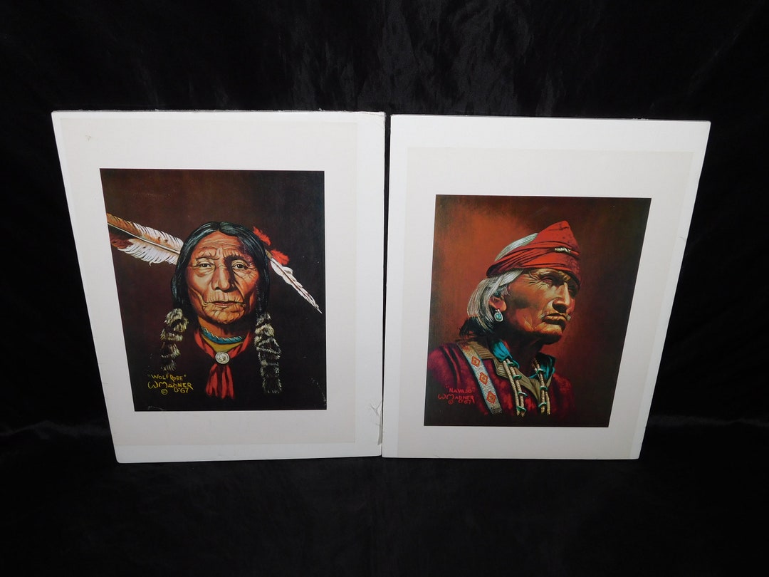William Magner Navajo Wolf Robe 1967 Native American Indian Art Prints ...