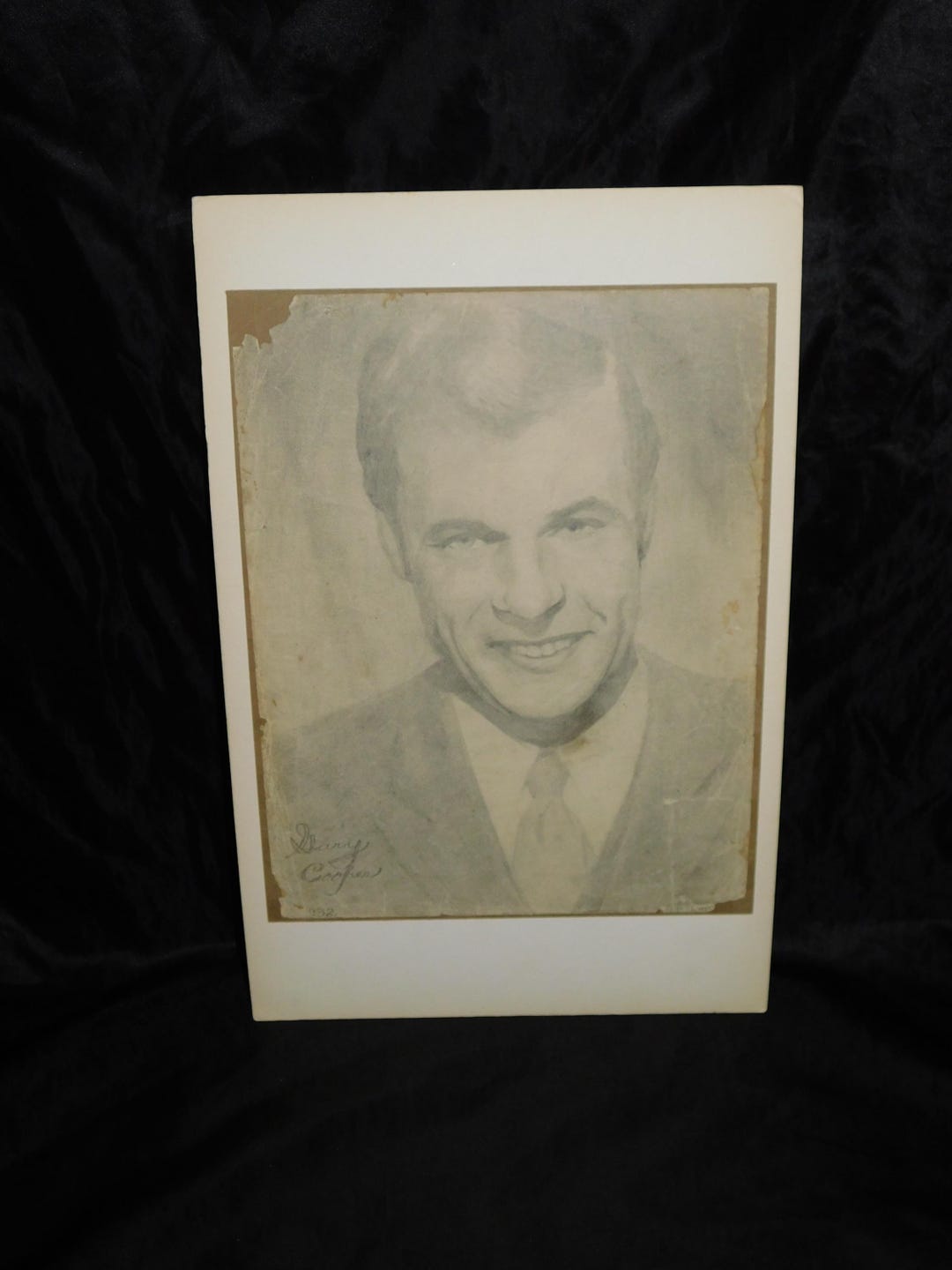 Gary Cooper 1930s Portrait Pencil Drawing Art Drawn by George Hooper ...