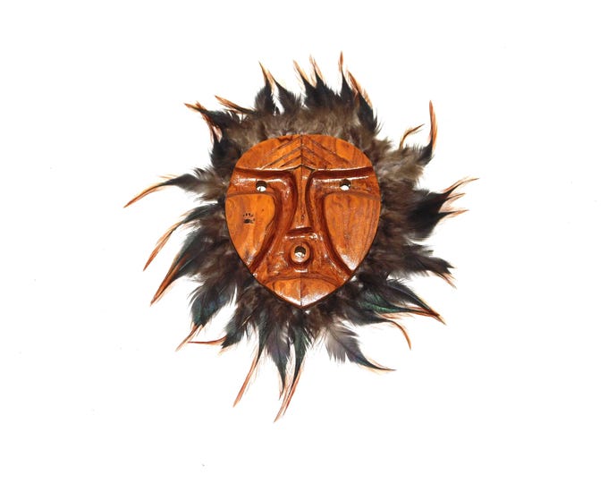 The Whistler H Komakhuk Alaska Native Eskimo Spirit Mask Cotton Wood ...