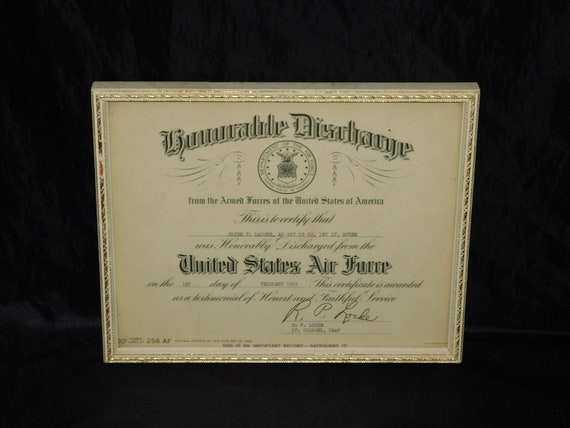 Honorable Discharge Certificate Template