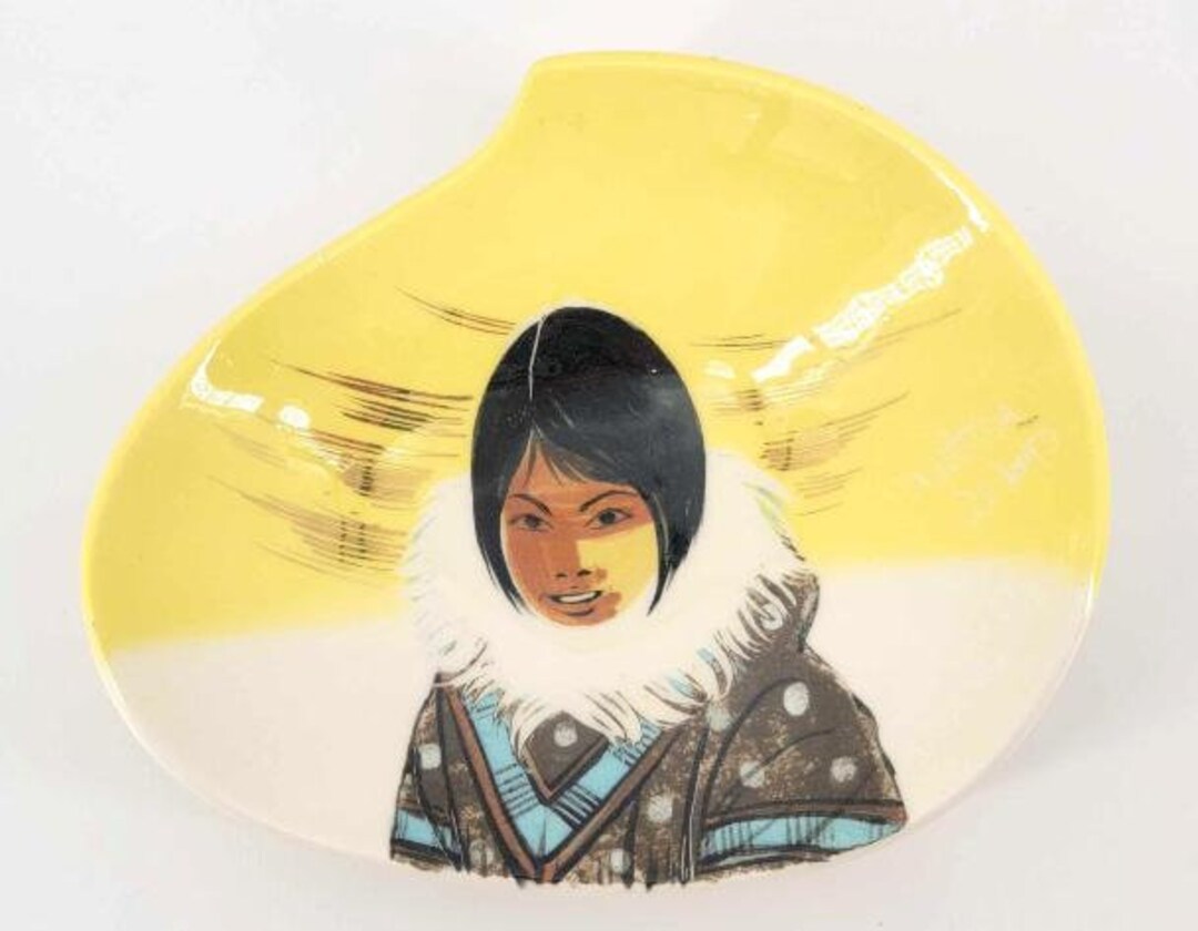 Vtg Alaska Matthew Adams Art Native Eskimo Inuit Girl Young Woman ...