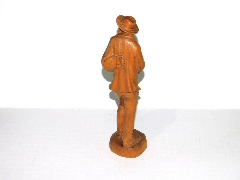 Vtg Wood Carving Man Pointing Finger Standing Hand Behind Back - Etsy
