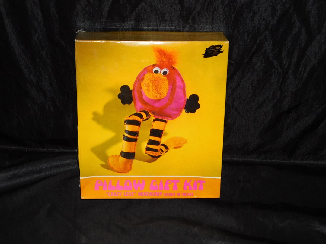 Vintage Springbok Crazy Legs Mugwump Pillow Craft Kit Plush Stuffed ...