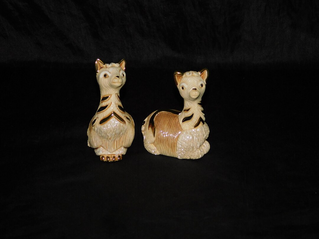 Lot Set 2 De Rosa Rinconada Llama Alpaca Pottery Figurines Uruguay Made ...