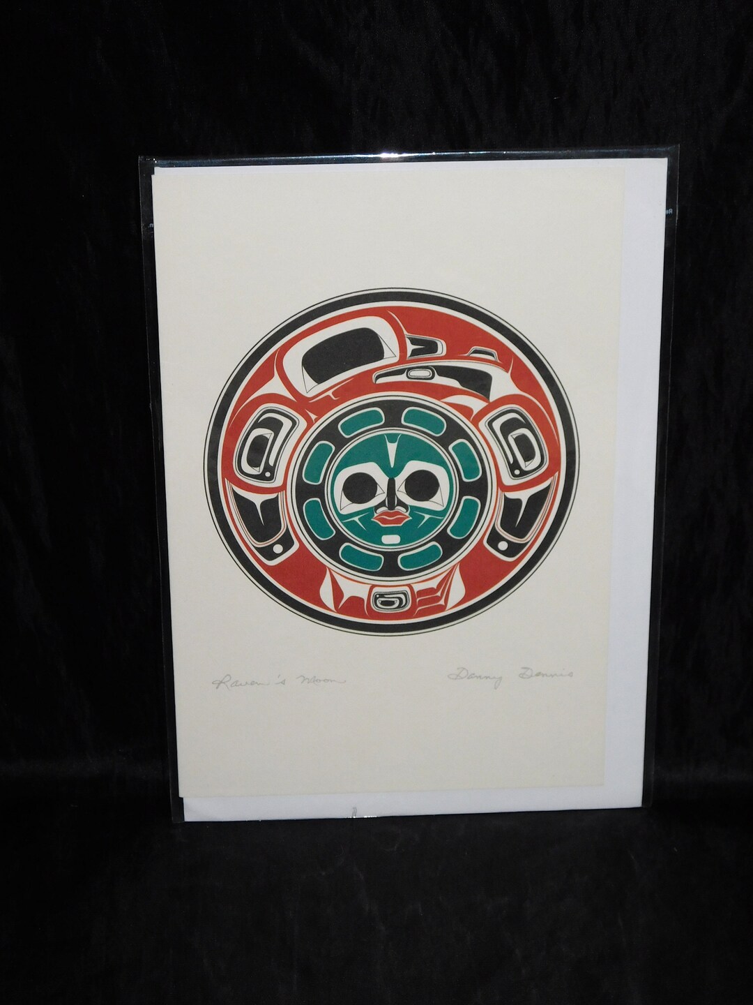 Raven Raven's Moon Danny Dennis Art Card Hand Artist Signed BC Pacific ...