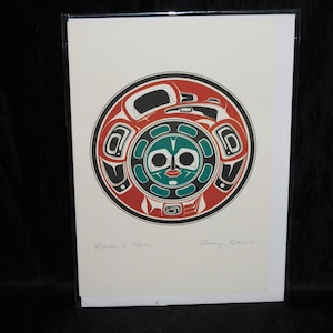 Raven Raven's Moon Danny Dennis Art Card Hand Artist Signed BC Pacific ...
