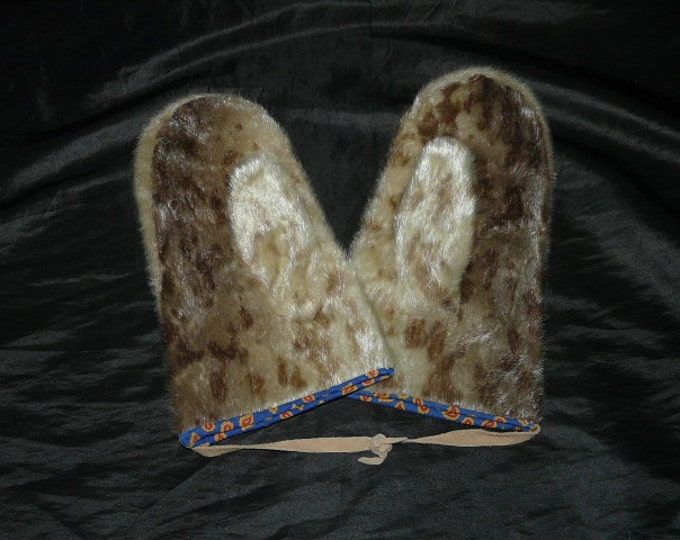 Vintage Alaska Eskimo Fur Seal Hide Skin Mittens Native Winter Blue ...