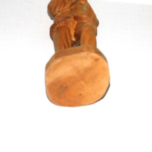 Vtg Wood Carving Man Pointing Finger Standing Hand Behind Back Hat ...
