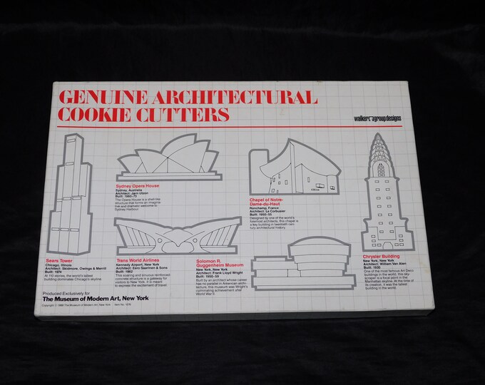Vintage 1988 MOMA Architectural Cookie Cutters Set 6 NY Chrysler ...