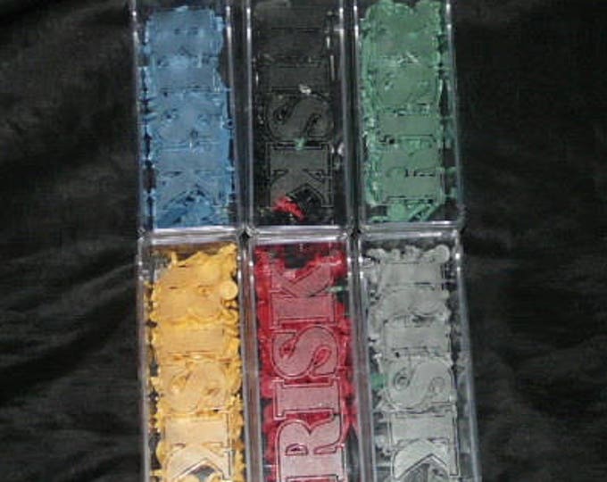 Lot Set Risk Soldiers Army Armies Game Pieces Tokens Green Blue Black ...