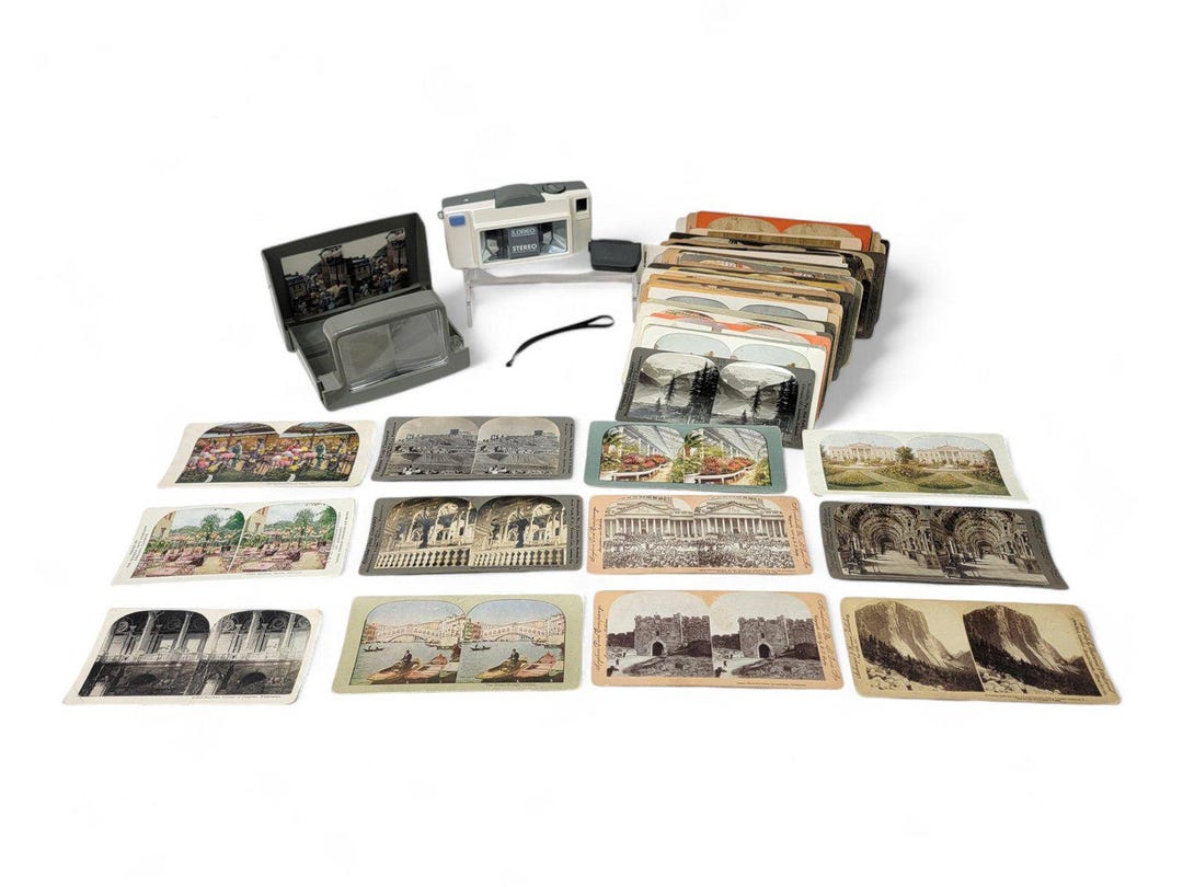 Vintage Loreo 3-D Stereo Pan Focus F=28 Vintage Film Camera With Viewer ...