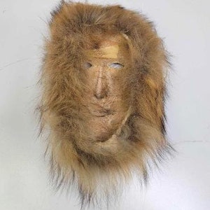 Caribou Hide Reindeer Fur Alaska Native Anaktuvuk Eskimo Made Masks Man ...