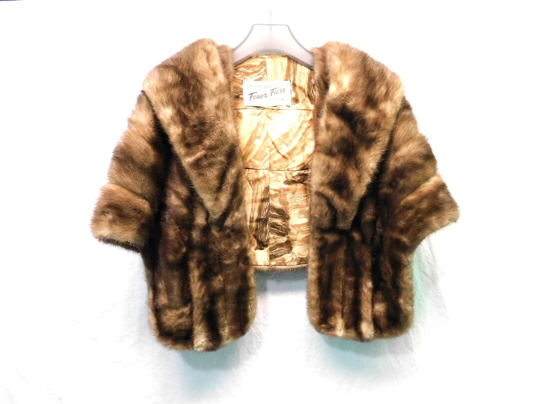Vintage Feuer Furs Chicago Mink Fur Stole Wrap Shawl Capelet With ...