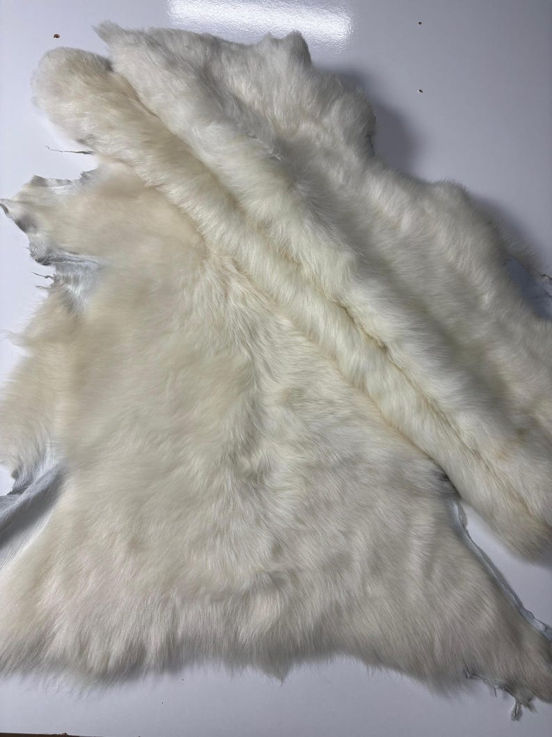 Genuine Toscana Fur Hide | Long-haired White Pelt, Scandinavian Decor ...