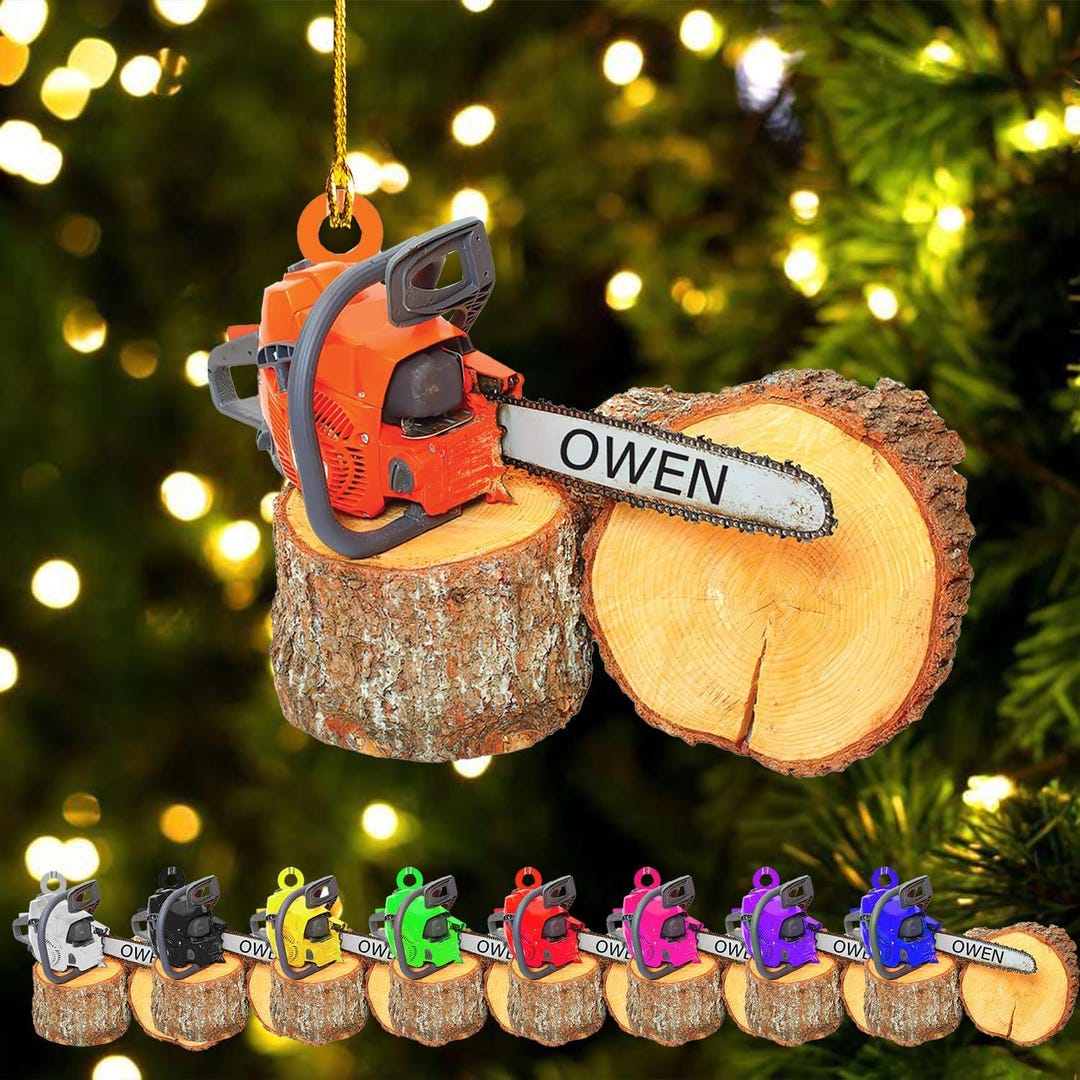Personalized Chainsaw Ornament, Arborist Christmas Tree Decor, Logger ...