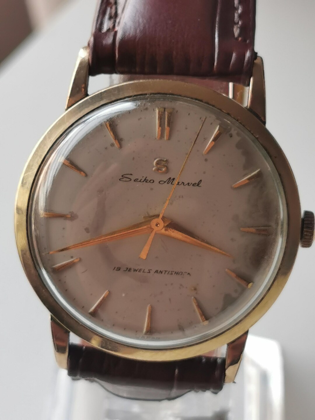 Vintage Seiko Marvel Watch - 14K Gold Filled - 19 Jewels Manual Wind ...