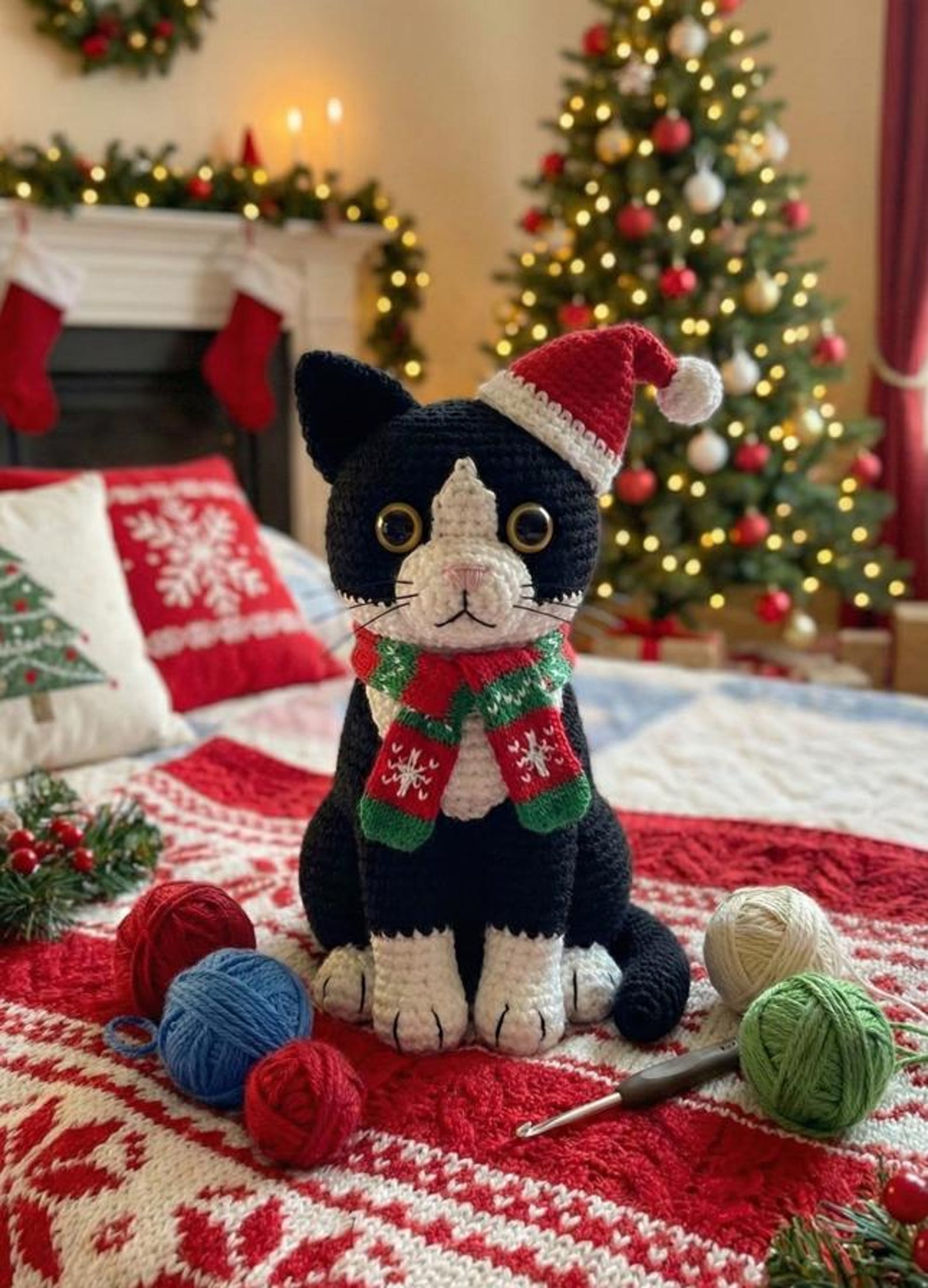 Tuxedo Cat Crochet Pattern - Tuxedo Cat PDF English File, Cute Cat ...