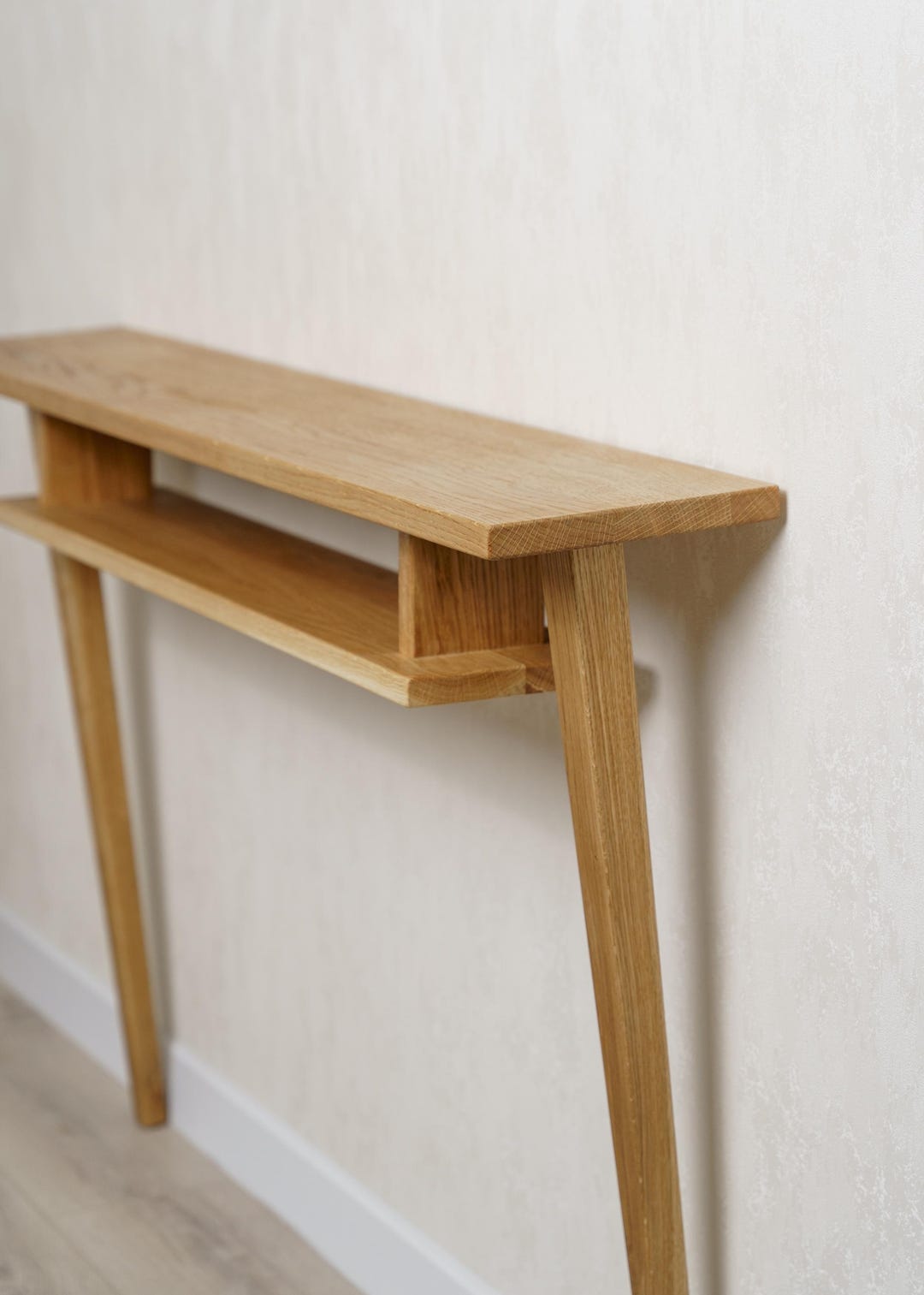 Rustic Narrow Console Table, Handmade Entryway Console, Custom Hallway ...