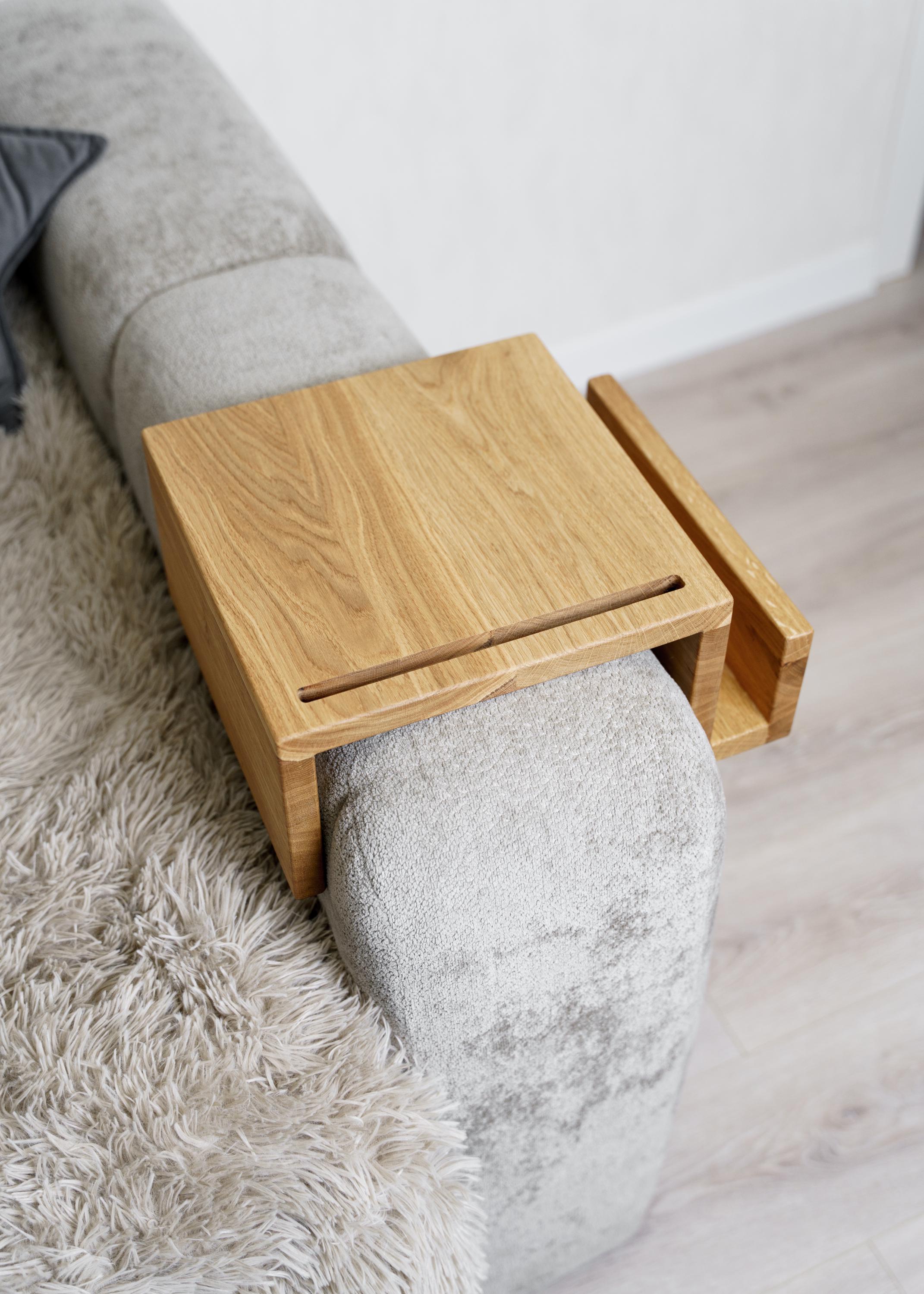Couch Arm Rest Table With Phone Stand, Custom Living Room Furniture ...