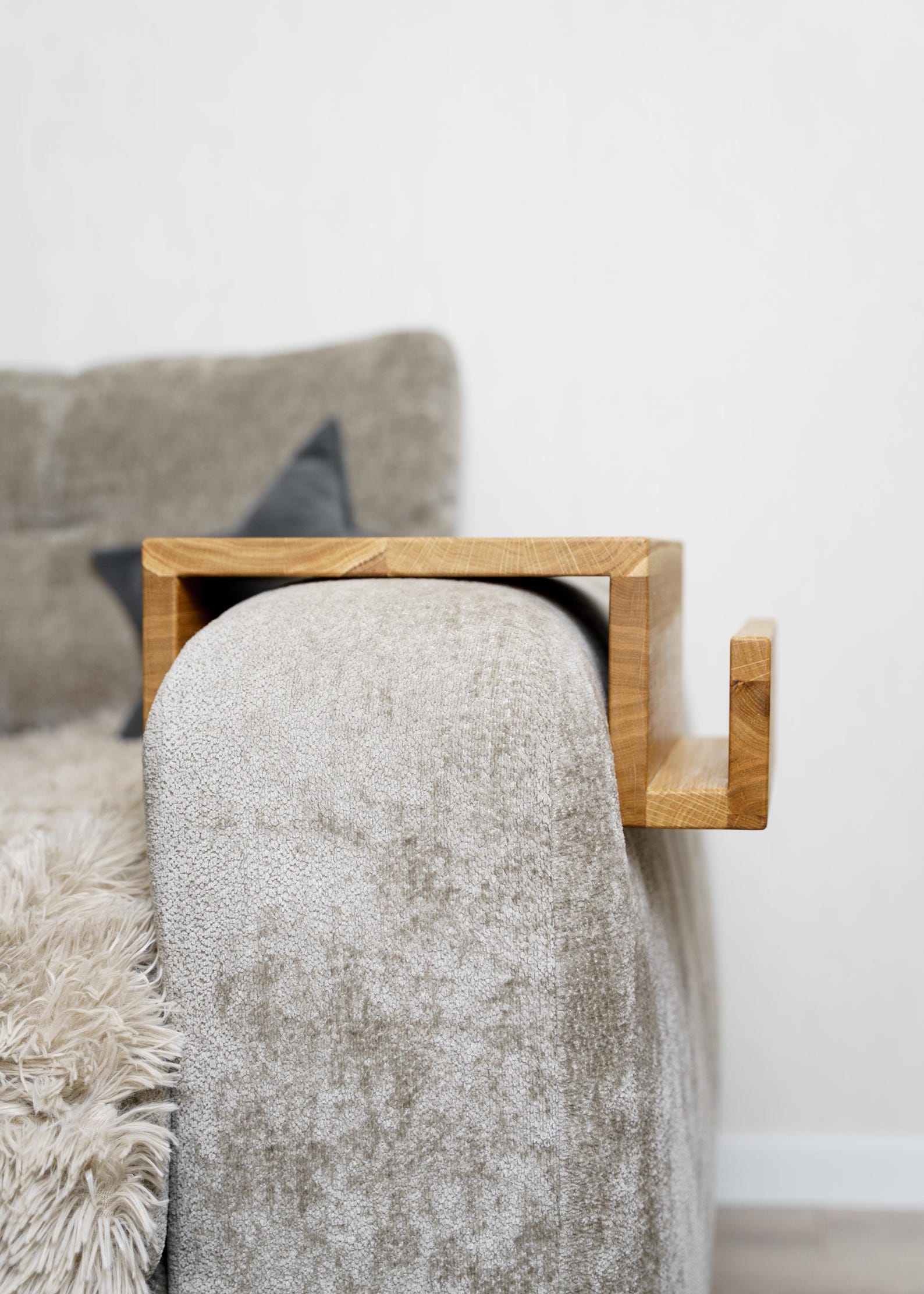 Couch Arm Rest Table With Phone Stand, Custom Living Room Furniture ...