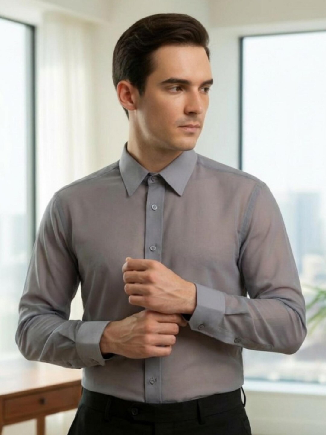 Chiffon Shirt for Men – Grey – Unique Men Gifts – Modern Luxury ...