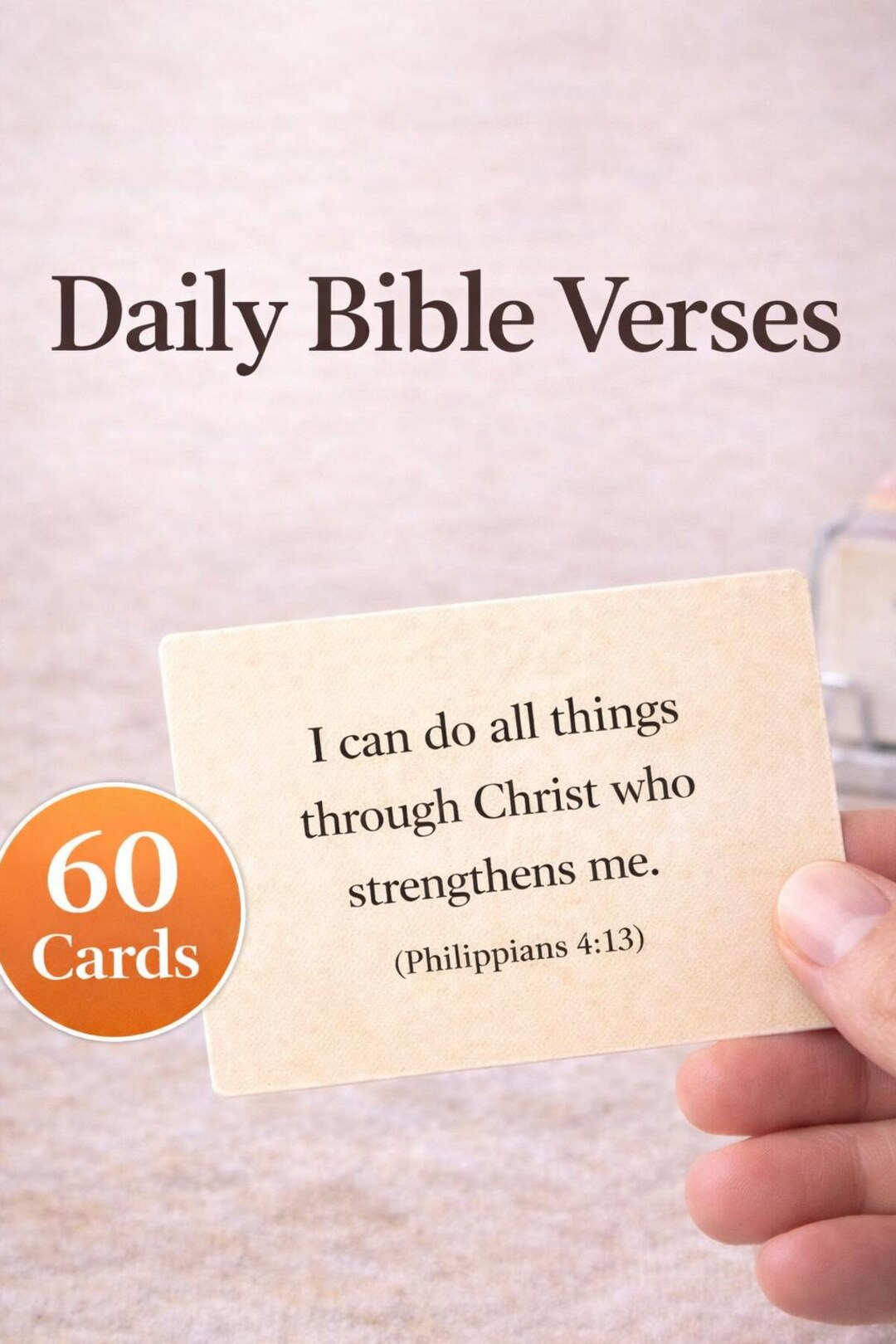 Christian Affirmation Cards, Bible Verse Cards, 60 Scripture Cards ...