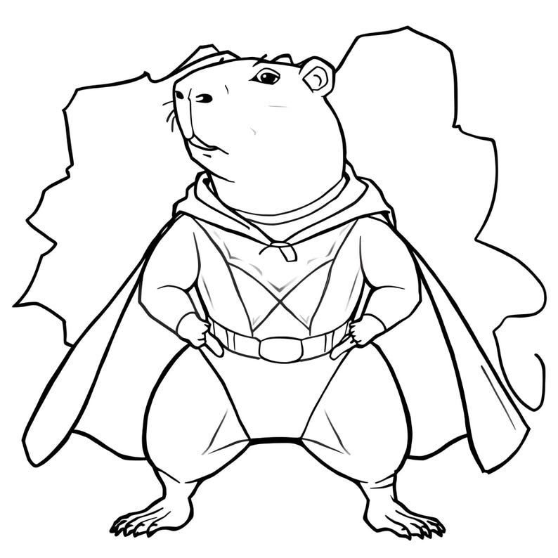 Capybara Coloring Pages (digital Download) - Etsy