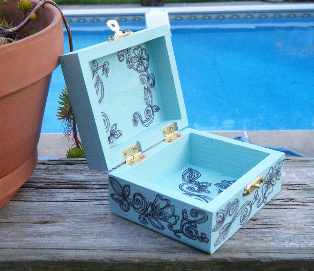 Memorial Box ,,,, Hand Painted With Embellishments From Our Studio in ...