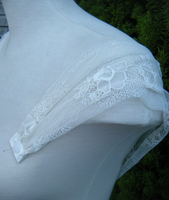 Ivory Soft Lace Straps Sleeves with pretty gathering | Etsy