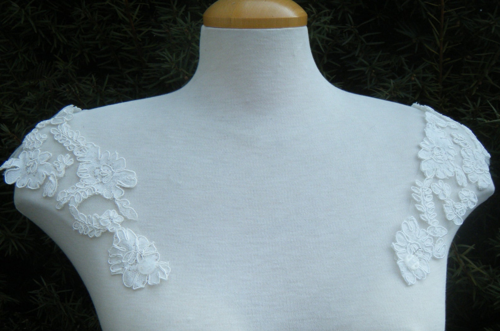 Straps Cap Sleeves With Sporadic Lace Plain, Detachable W Snaps - Etsy