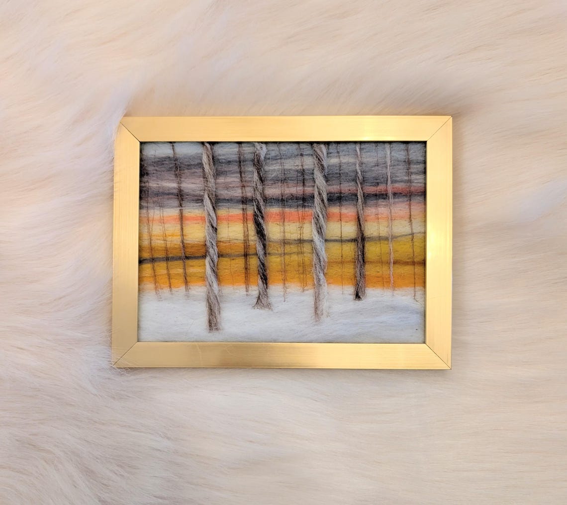 Needle Felted Birch Tree Landscapes - Etsy
