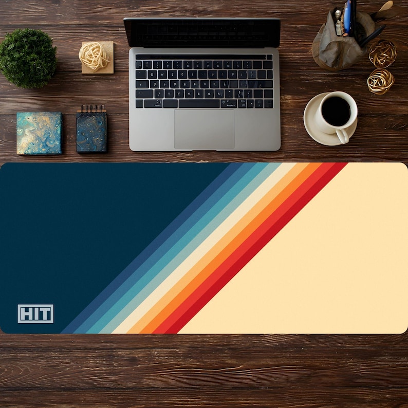 70's Retro Desk Pad, Custom Mouse Pads, Gamers Mouse Pad Decor, Unique ...