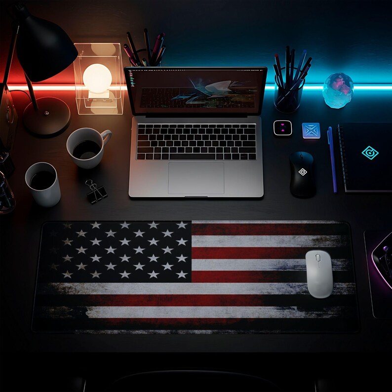 Old American Flag Desk Pad, 4mm Thick Large Custom Mouse Pads, Gamers ...