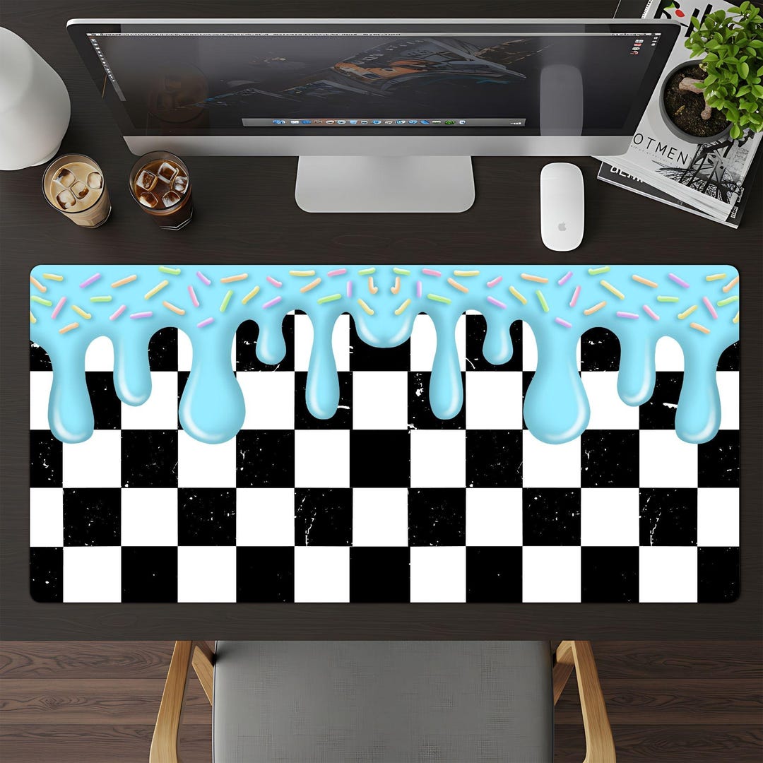 Ice Cream Drip Desk Pad, Custom Mouse Pads, Ice Cream Mouse Pad Decor ...