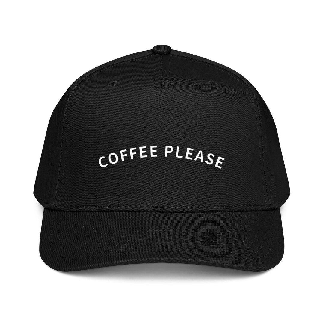 COFFEE PLEASE Black Cap | Minimal Slogan Hat | Everyday Wear | Unisex ...