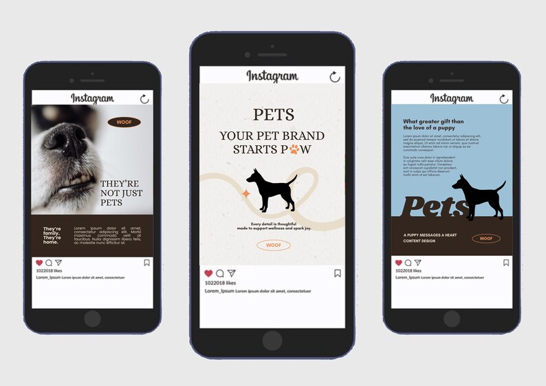 Pet Care Instagram Templates Dog Grooming Social Media Kit | 21 Canva ...