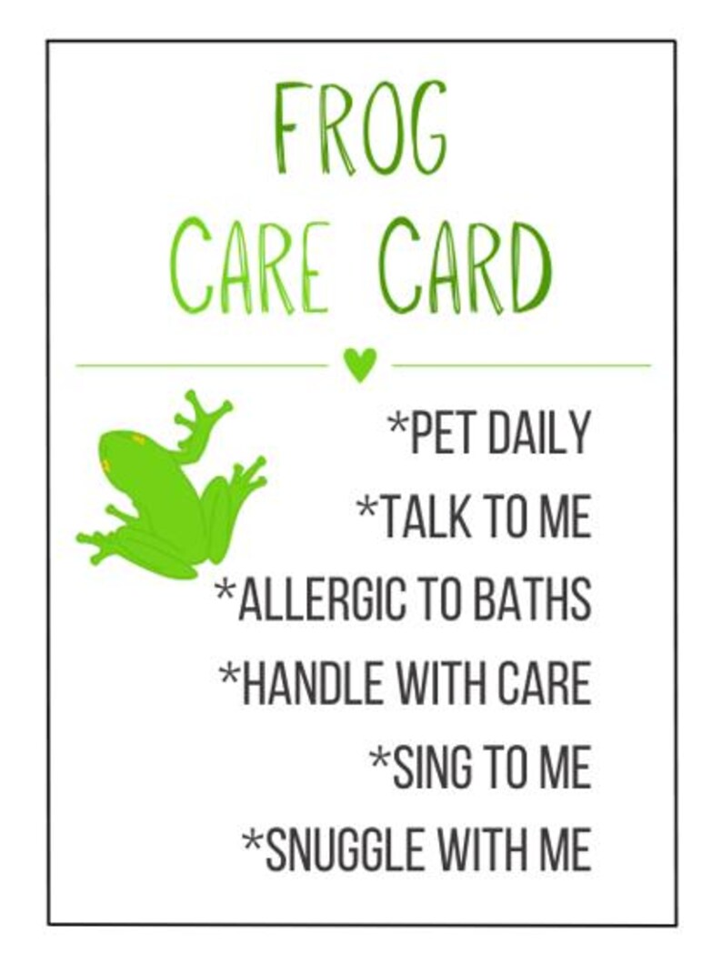 Crochet Plushie Frog Care Cards (digital Download) - Etsy