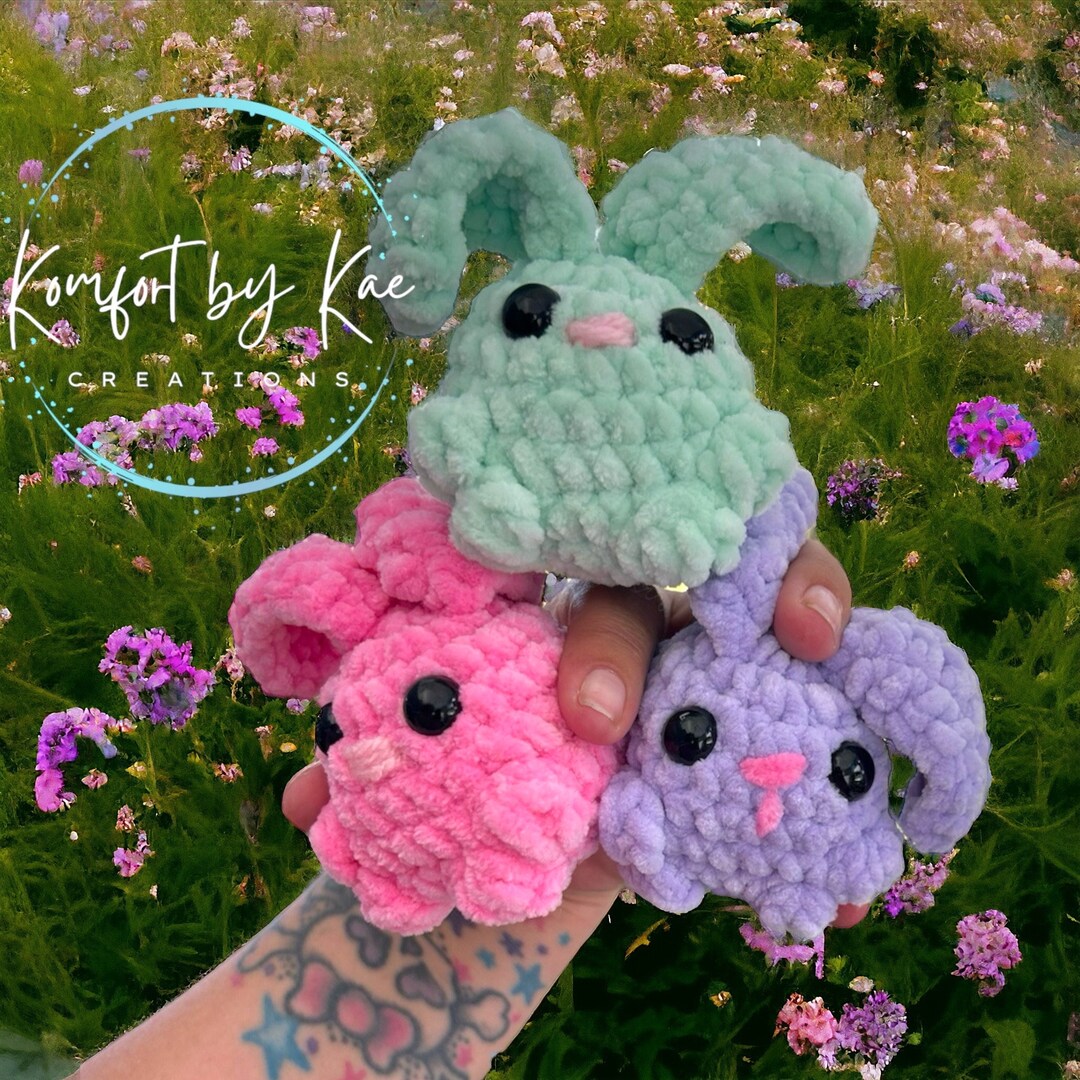 Bunny Crochet Keychain, Plush Amigurumi, Stuffie, Plushie, Gift ...