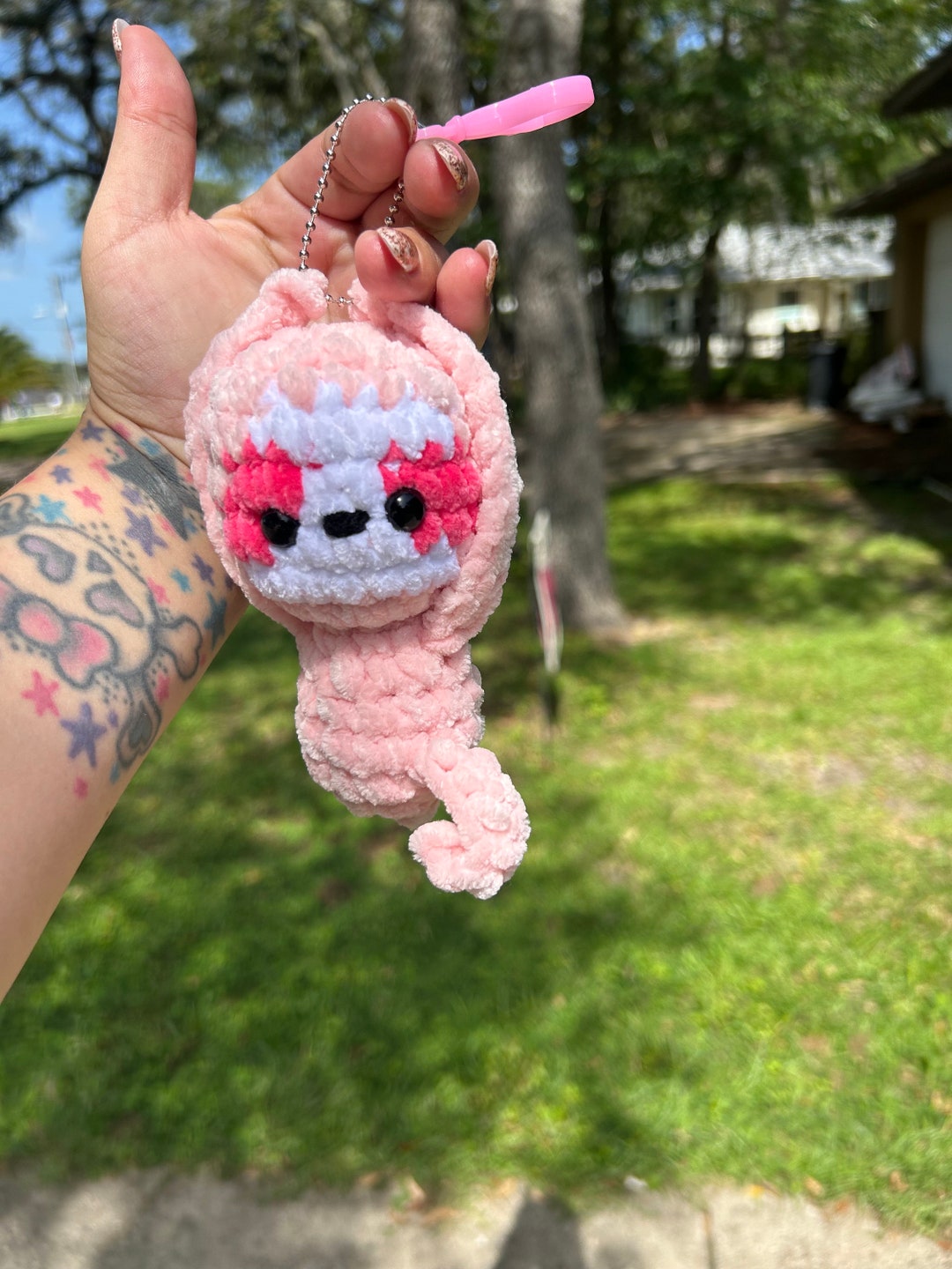 Sloth Crochet Keychain Plush Amigurumi Stuffie Plushie - Etsy