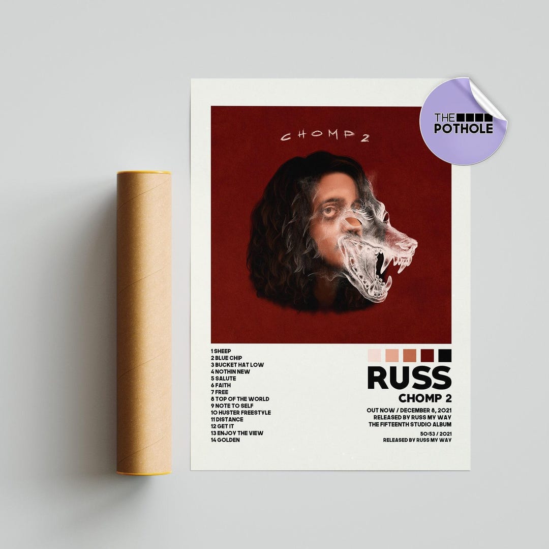 Russ Posters / Chomp 2 Poster, Tracklist Poster, Album Cover Poster ...
