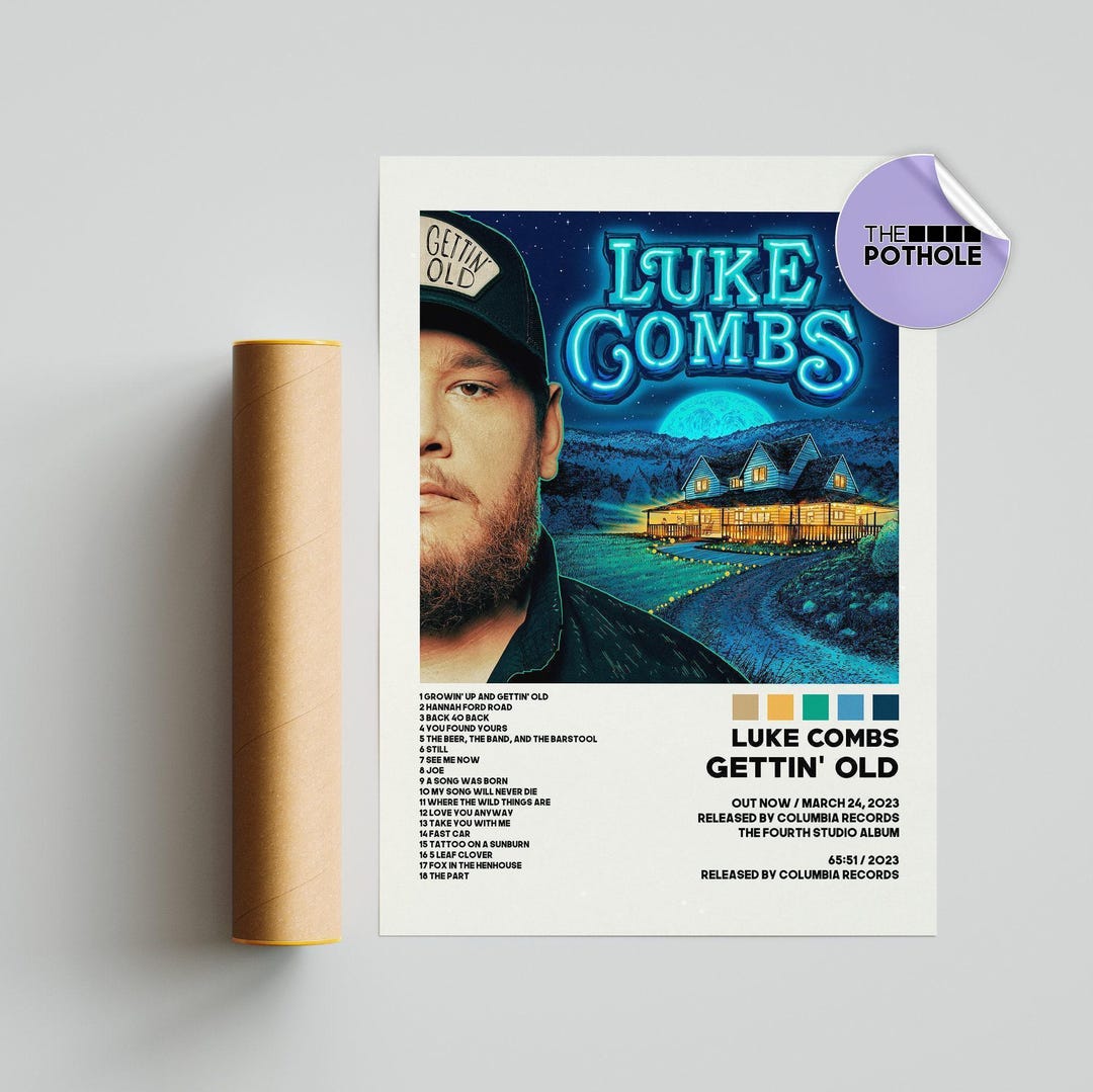 Luke Combs Poster / Gettin’ Old Poster / Album Cover Poster / Print ...