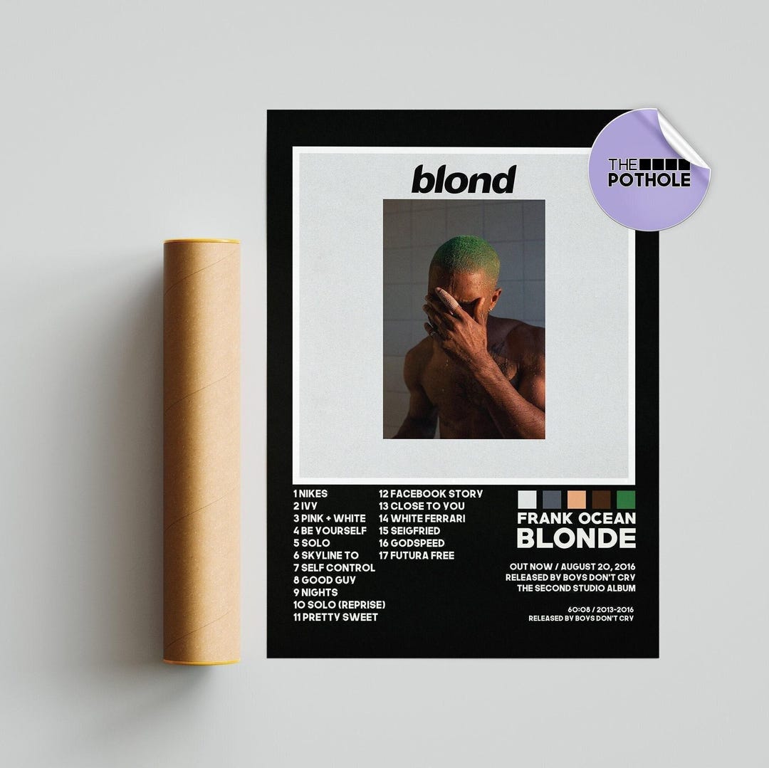 Frank Ocean Posters / Blonde Poster / Blonde Tracklist / Album Cover ...