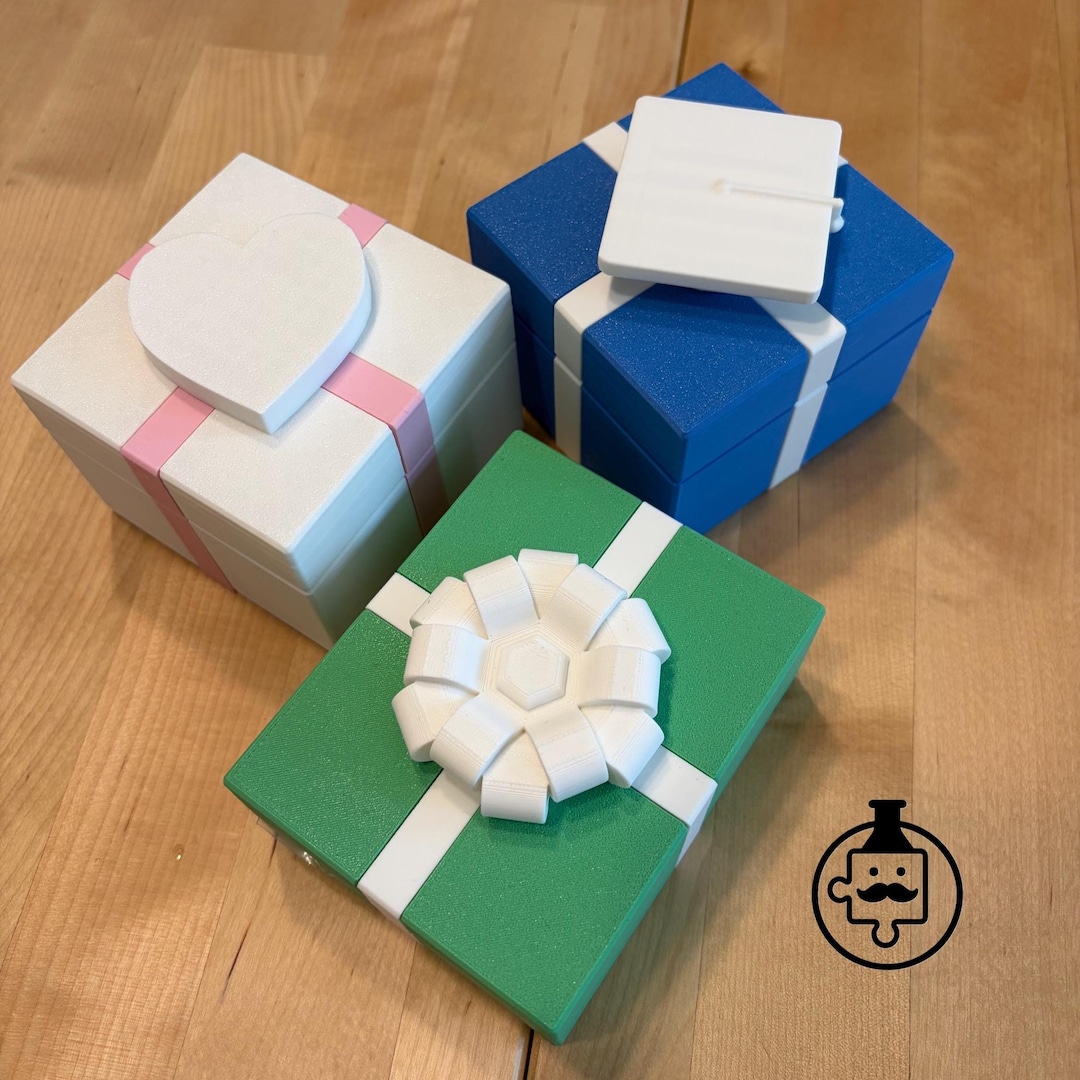 Latching Gift Box - 3D Printed - Multiple Sizes, Tops, and Colors ...