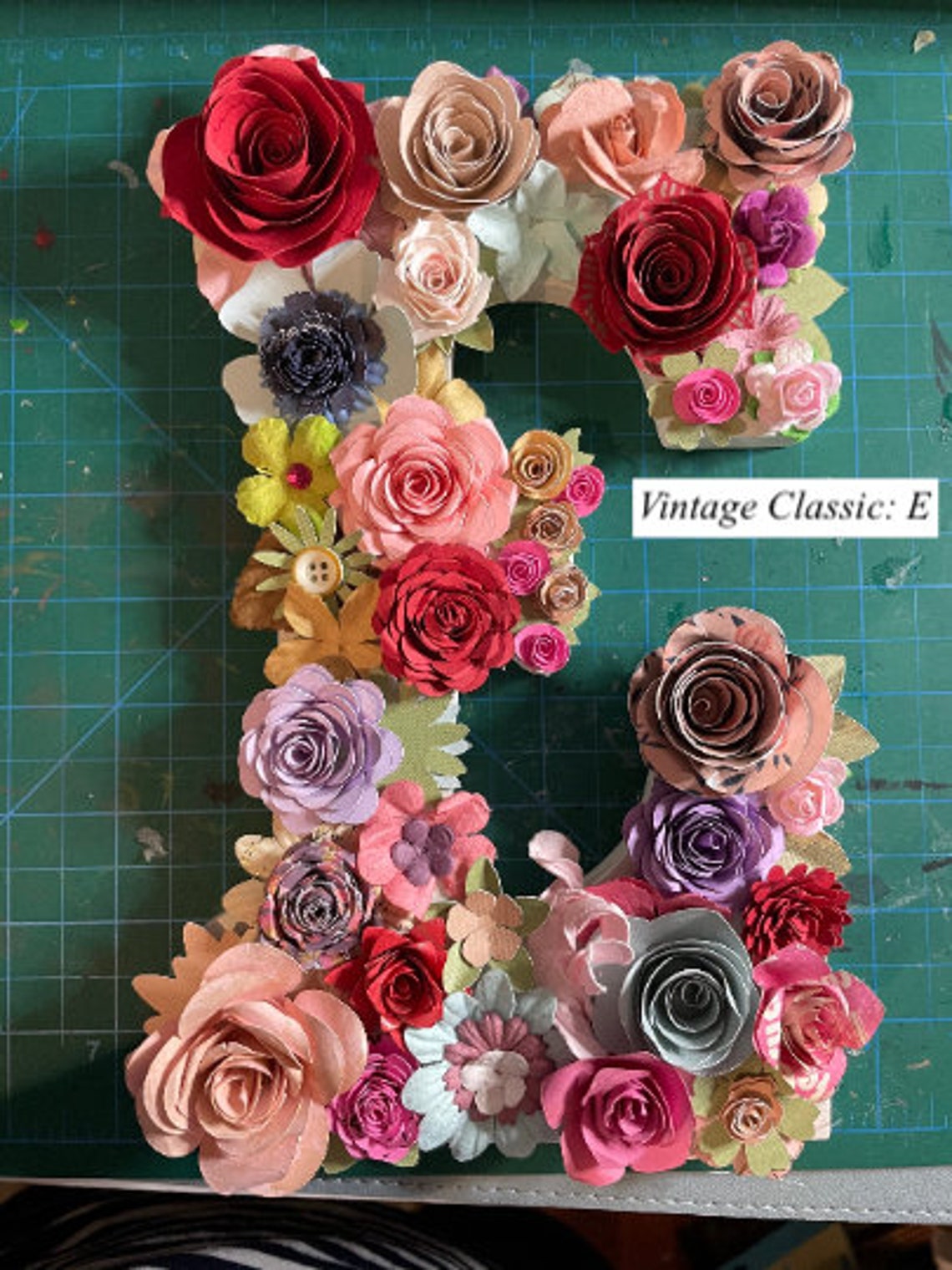 Vintage Style Floral Letter - Etsy