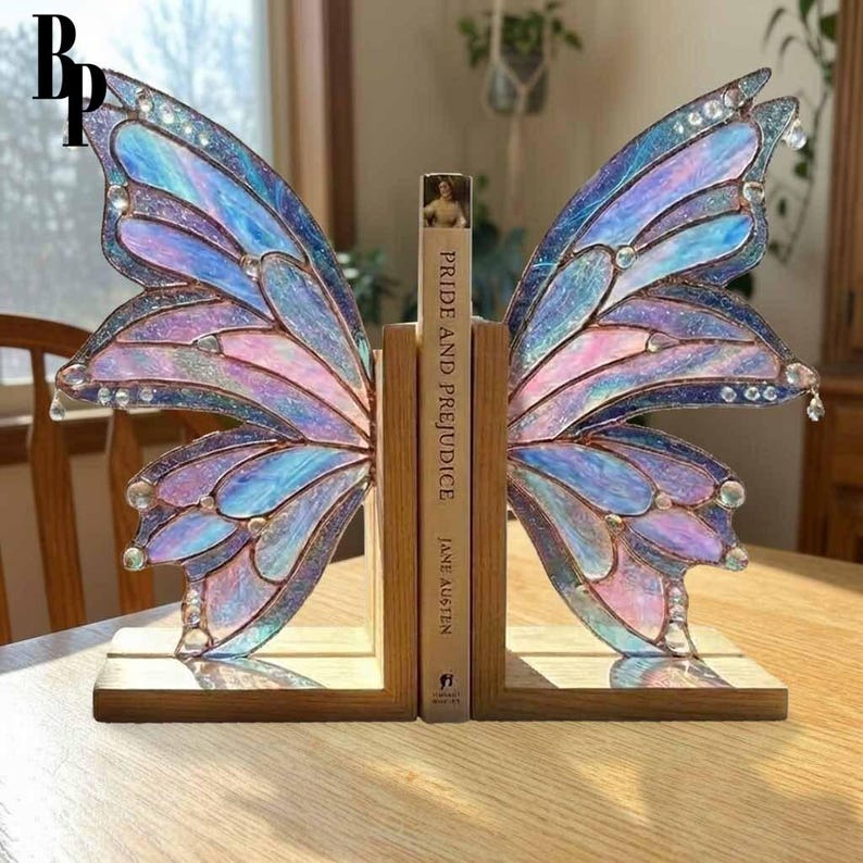 Bloom Fairy Wing Bookends, Pink and Blue Gradient Decor, Winx Inspired ...