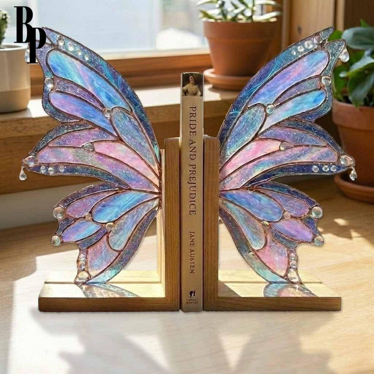 Bloom Fairy Wing Bookends, Pink and Blue Gradient Decor, Winx Inspired ...