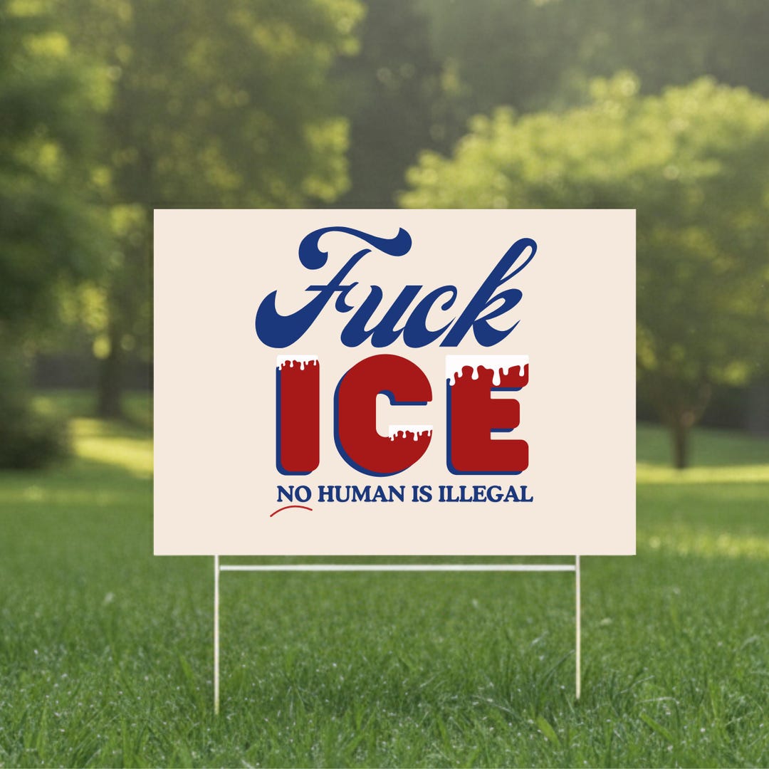 ABOLISH ICE Yard Sign, No Ice, Anti Ice, Anti Trump Yard Banner, No ...