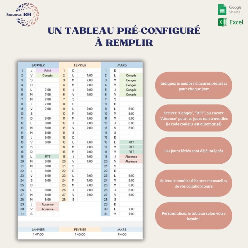 2026 Annual Planner (google Sheets and Excel) | Annual Working Time ...