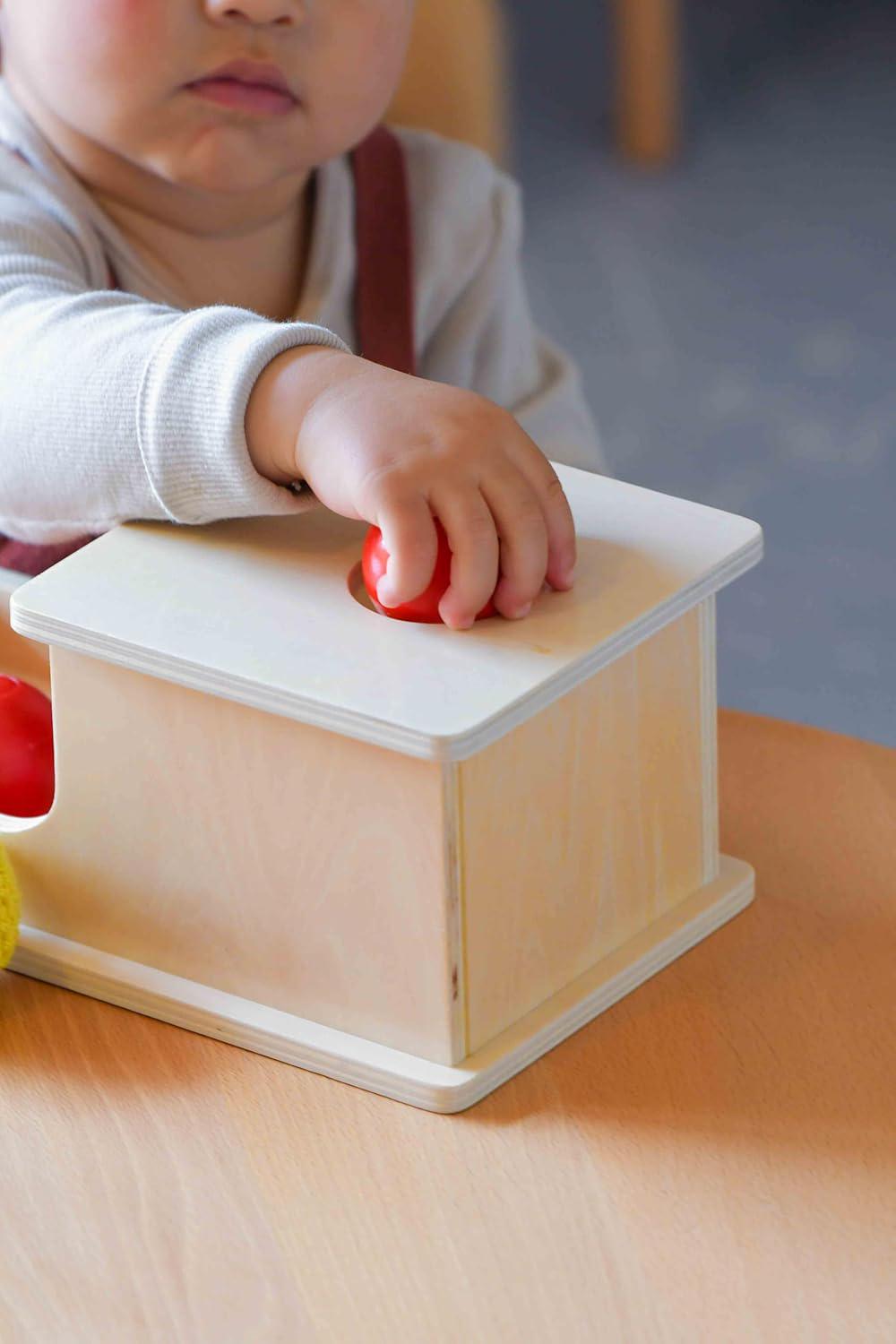 Montessori Wooden Baby Toy Object Permanence Box With Balls - Etsy
