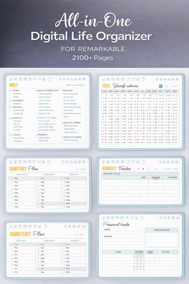 Ultimate All-in-one Planner 2026 for Remarkable Paper Pro & Move ...